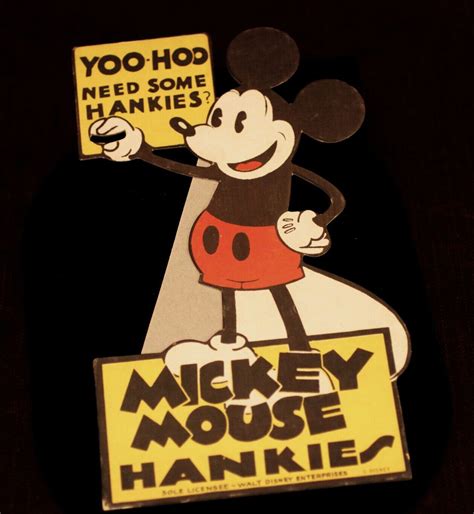Mickey Mouse Standee Yoo Hoo 1932 2005 Walt Disney Hankies Archives