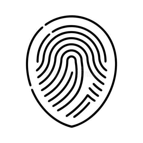 Fingerprint Icon Black And White Fingerprint Design Cybersecurity