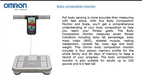 Body Composition Monitor Omron Body Composition Monitor Allows By