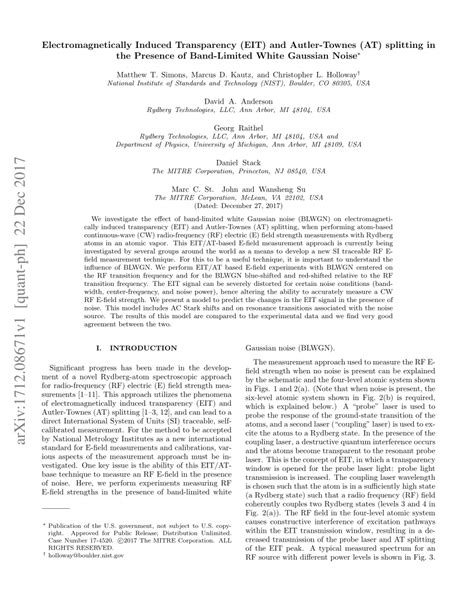 Pdf Electromagnetically Induced Transparency Eit And Autler Townes