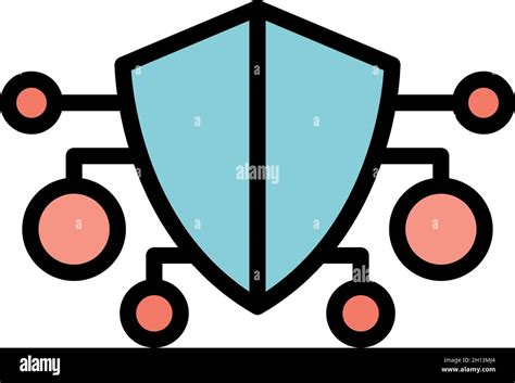 Shield Interface Icon Outline Shield Interface Vector Icon Color Flat