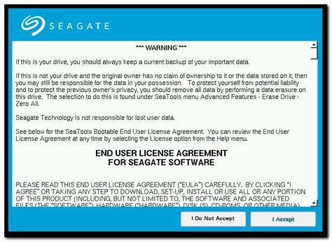 SeaTools Bootable User Manual Screenshots