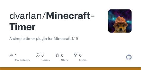 Github Dvarlan Minecraft Timer A Simple Timer Plugin For Minecraft 1 19