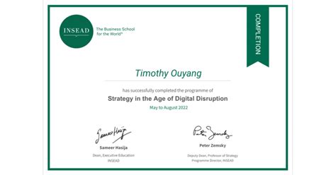 Sujon Hossen On Linkedin Insead Strategy In The Age Of Digital