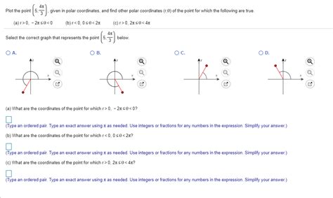 Solved Plot The Pointケ Given In Polar Coord 3 Given In