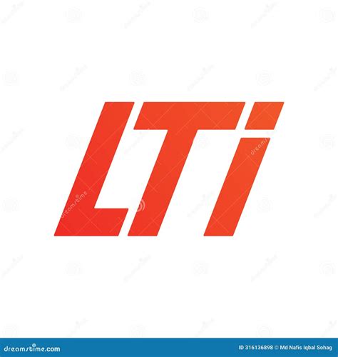 Initials Lti Letters Logo Design Lti Logo Template Vector Orange Color