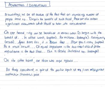 Advantages And Disadvantages Essay Template By Lefkey Kouroupi TPT