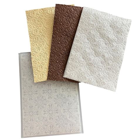 Hpdl 3d Textured Tree Plastic Embossing Folders For Card Making