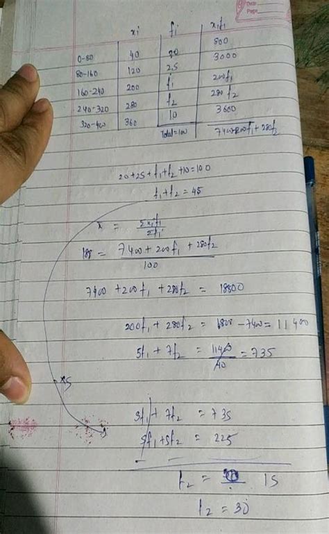 46 If The Mean Of The Following Frequency Distribution Is 188 The