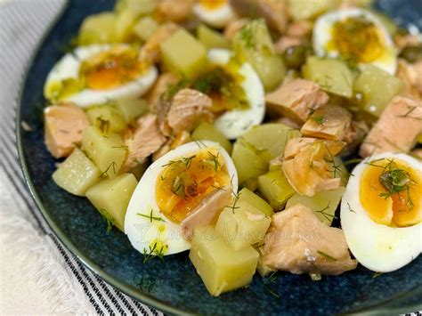 Potato Egg And Salmon Salad