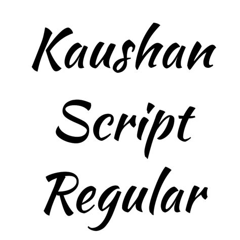 Kaushan Script Regular Free Fonts On