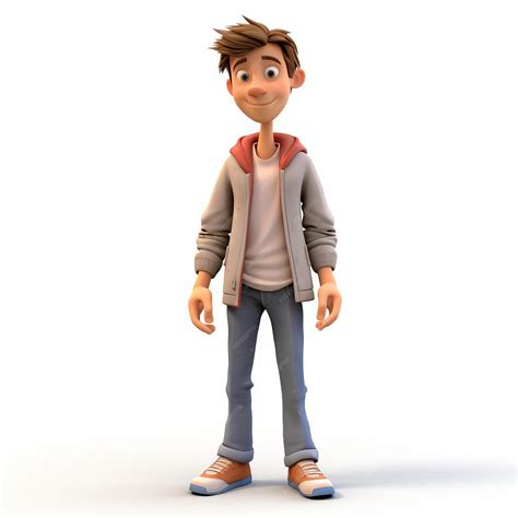 3d Render Of Adult Cartoon Character On White Background Premium Ai