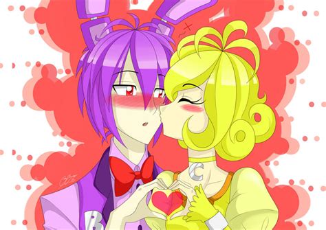 Human Fnaf Bonnie X Chica Valentines Special By Crealivvity On Deviantart