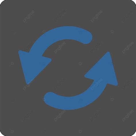 Rounded Button In Cobalt And Gray With Refresh Symbol Rotating Counterclockwise Vector Reset