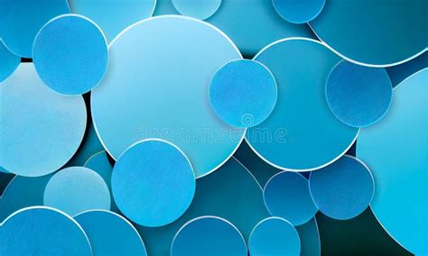 Abstract Blue Background With White Geometrical Shape Lines Generative Ai Stock Illustration