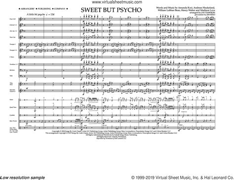 Sweet But Psycho Arr Jay Dawson Sheet Music Complete Collection