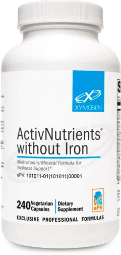 ActivNutrients Without Iron 240 Capsules By Xymogen Strand Supplements