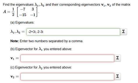 Solved Find the eigenvalues \lambda 1,\lambda 2 ﻿and their | Chegg.com