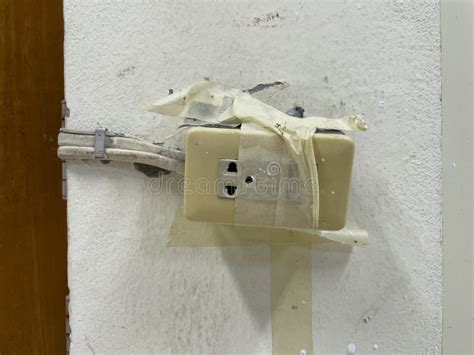 Defective Power Socket Stock Photo Image Of Dangerous