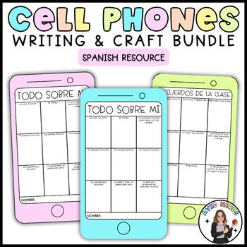 Spanish Cell Phone Photos Bulletin Board Art And Writing Activities