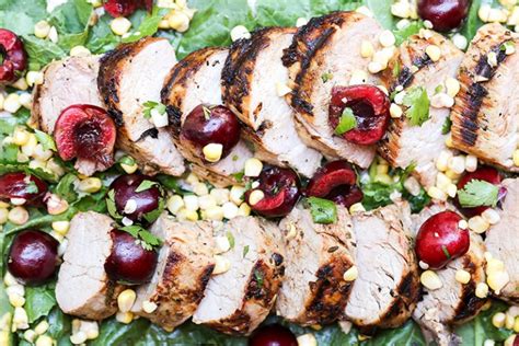 Grilled Pork Tenderloin With Spicy Corn Cherry Salsa Floating Kitchen