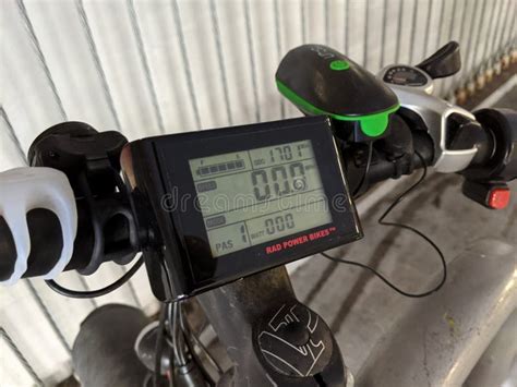 Rad Power Bike With Lcd Display And Lights In Honolulu Editorial Image