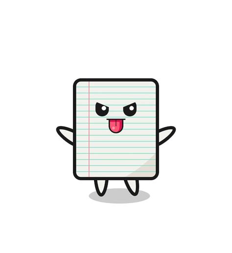 Premium Vector Naughty Paper Character In Mocking Pose
