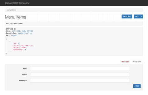Django Rest Framework（drf）の基本的な実装