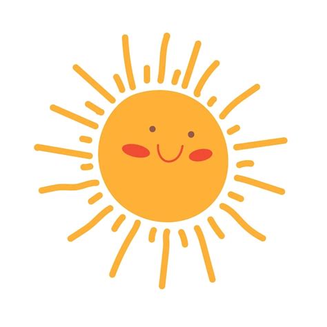 Premium Vector Cute Sun Cartoon Character