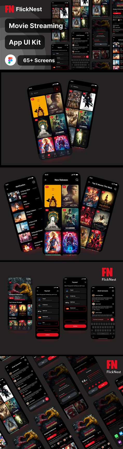Movie Streaming App UI Kit by David Designs on Dribbble