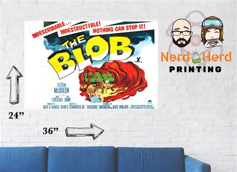 The Blob 1958 Movie Poster Nerd Herd Printing