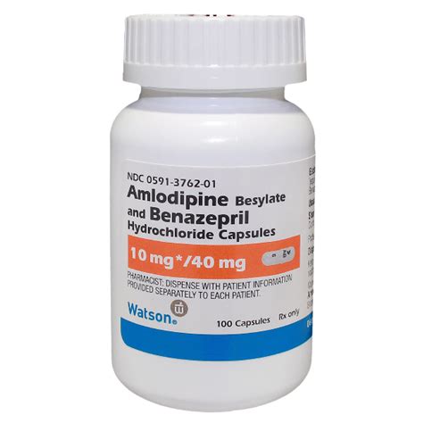 Amlodipinebenazepril 10 40mg Rx Products