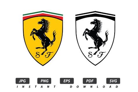 Ferrari Vettoriale Logo Ferrari Emblem Vector Logo Download Free Svg