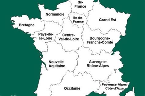 La carte de france et ses régions altoservices