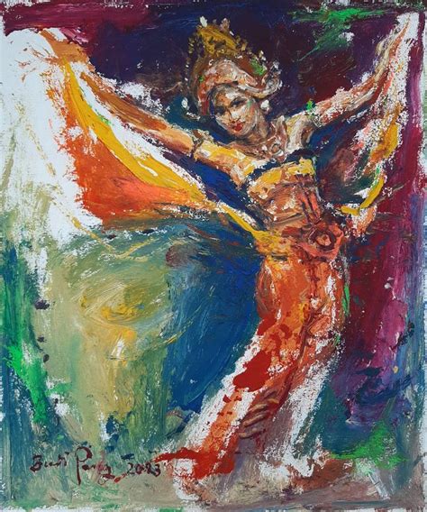 Figure A Balinese Dancer Painting By Budi Pang Saatchi Art