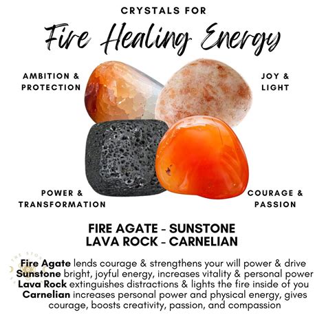 Fire Energy Crystal Set Crystals For Fire Elemental Energy Fire