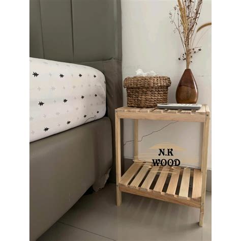 Jual NAKAS RAK SUSUN 2 ESTETIK RAK KAYU SERBAGUNA Shopee Indonesia