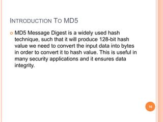 Rsa Md Algorithm Ppt