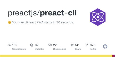 Github Preactjspreact Cli 😺 Your Next Preact Pwa Starts In 30 Seconds