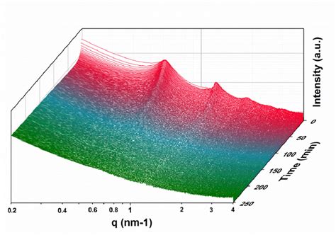 Time Resolved Saxs Curves In The Q Range 02 4 Nm 1 At Tbaohh