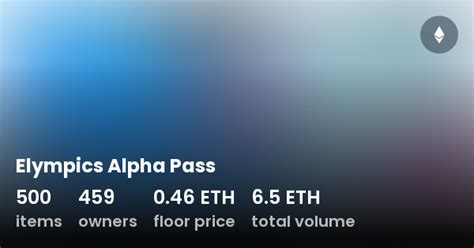 Elympics Alpha Pass Collection Opensea