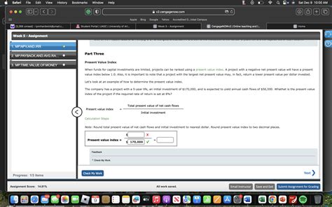 Present Value Index Chegg Com