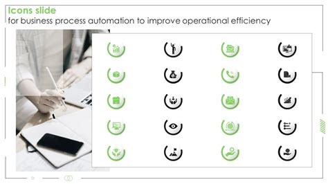 Icons Slide For Business Process Automation To Improve Operational
