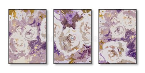 Abstract Art Watercolor Painting Stylish Modern Wall Art Flowers