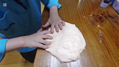 주황색 클리어 슬라임에 쉐이빙폼을 섞으면 Youtube