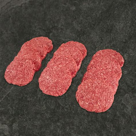All Natural Lean Fat Angus Steak Ground Beef Burgers Count Lb Fresh The