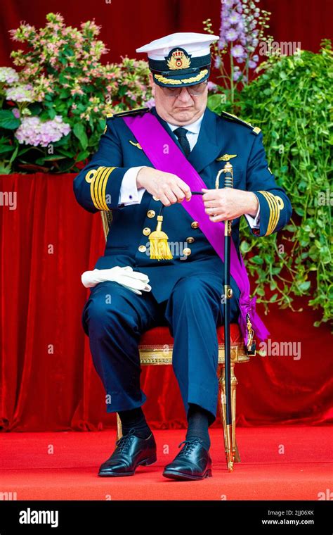 Prince Laurent Of Belgium Attending National Day 2022 Celebrations In