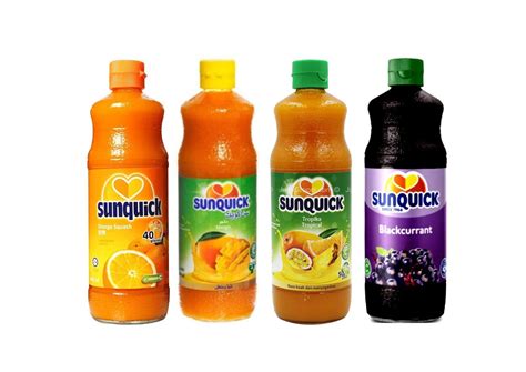 Sunquick Cordial 700ml Assorted Four Flavours Four Bottles In Total