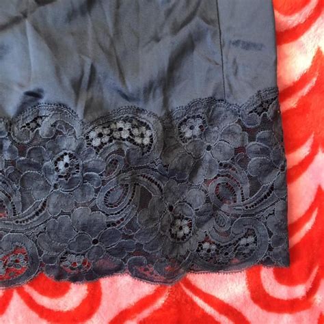 Vintage Navy Silk Slip Dress Slipdress Y2k Depop