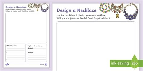 Design A Necklace Activity Teacher Made Twinkl